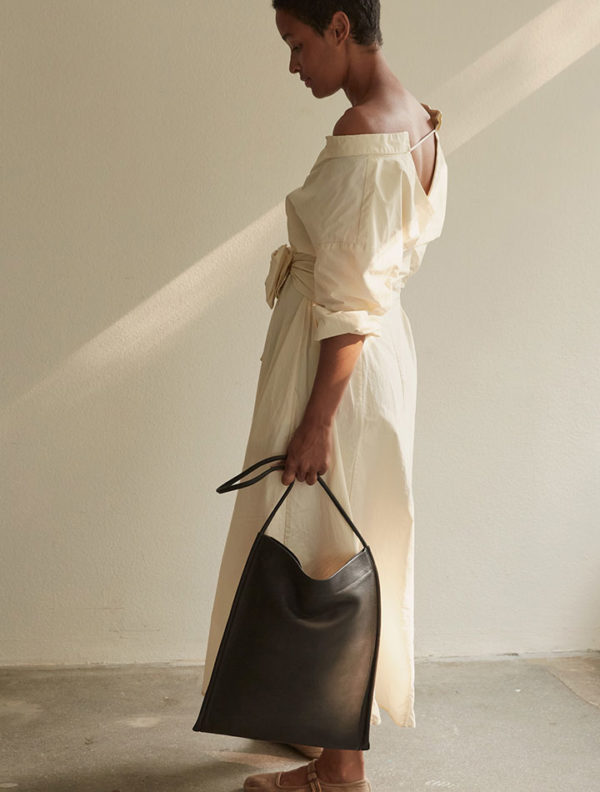 Ethical Leather Hand Bag in Natural - MARAI | Rêve En Vert